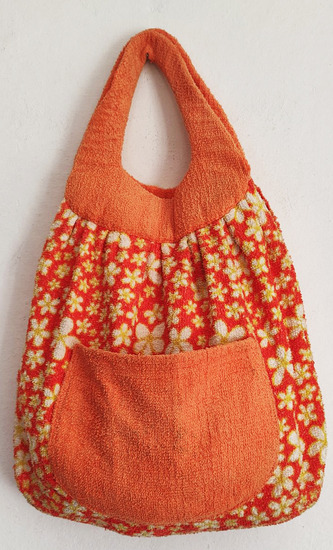 Vintage frotirska cvetna torba
