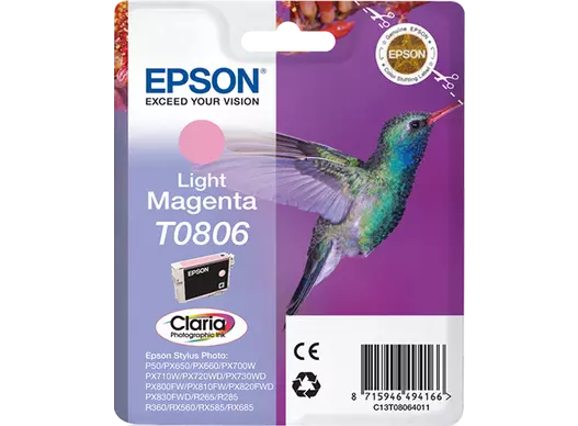 Singlepack Light Magenta T0806 Claria Photographic Ink
