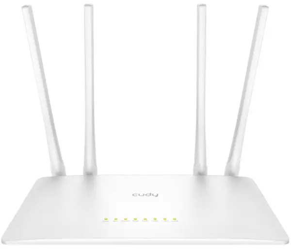 CUDY WiFi ruter WR1200 AC1200 Dual Band 2.4+5Ghz MESH 1W/4LAN 10/100Mbps, 4x5dBi, GUEST/WPS/DDNS