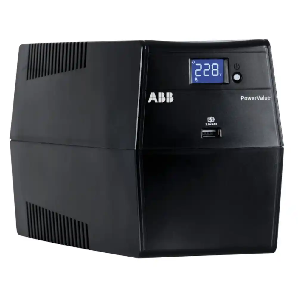 UPS ABB PowerValue 11LI Up 600VA 360W/Simulated Sine Wave/4 x IEC 320 C13 USB i RJ45 Serial