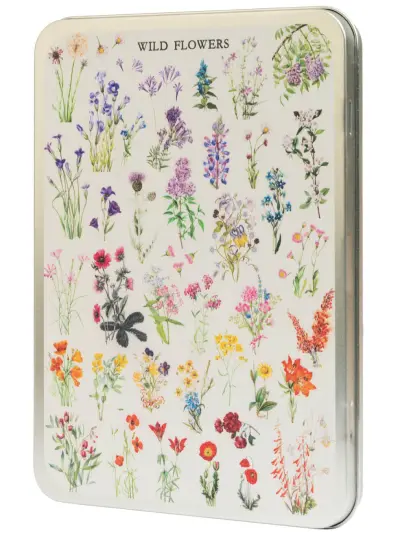 Puzzle - Kokonote Botanical, Wild Flowers, With Metal Box 100 pc