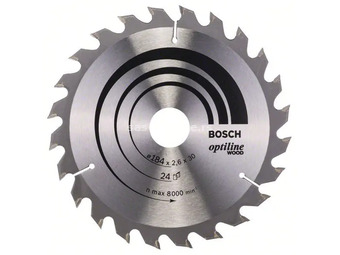 Bosch List kružne testere za drvo Optiline Wood 184 x 30 x 2,6 mm, 24z