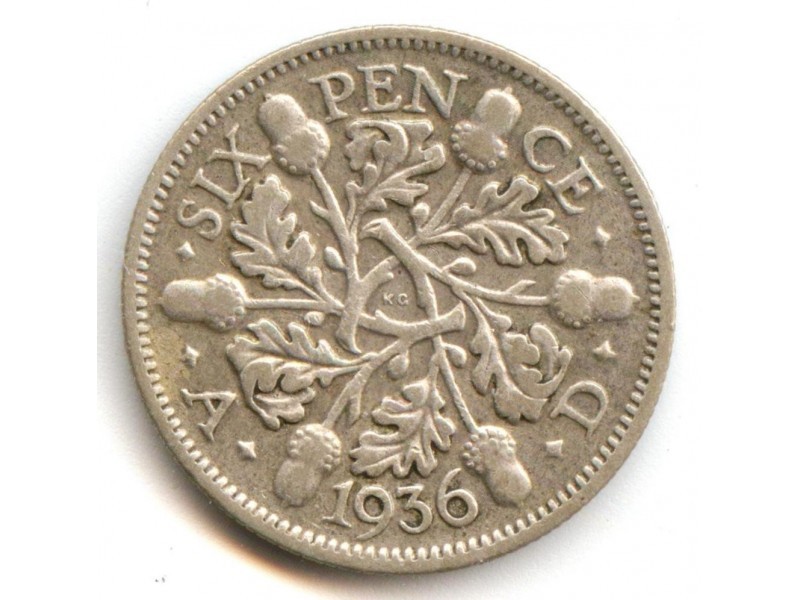 Velika Britanija 6 pence 1936