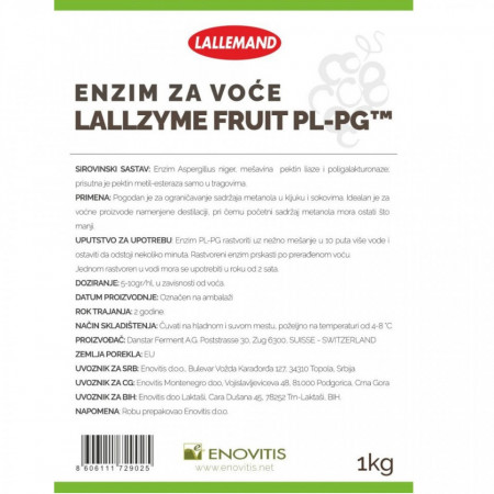 Enzim za voće 1kg Lallzyme Fruit PL-PG Lallemand