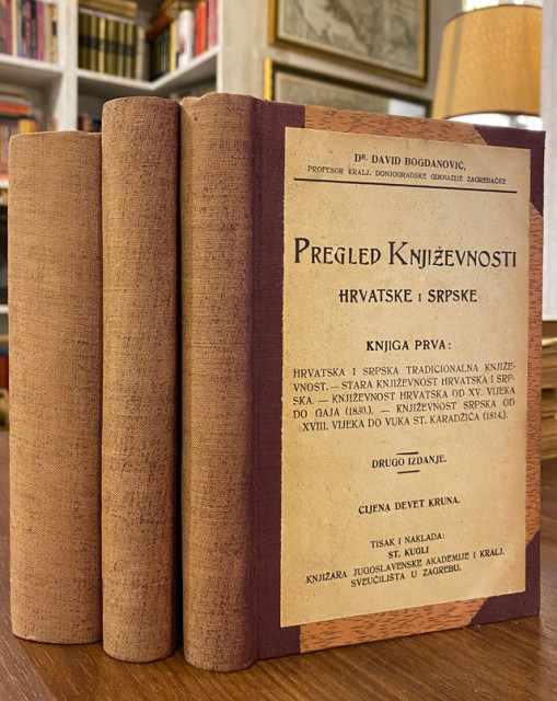 Pregled književnosti hrvatske i srpske I-II (u tri toma) - David Bogdanović (1915-16)