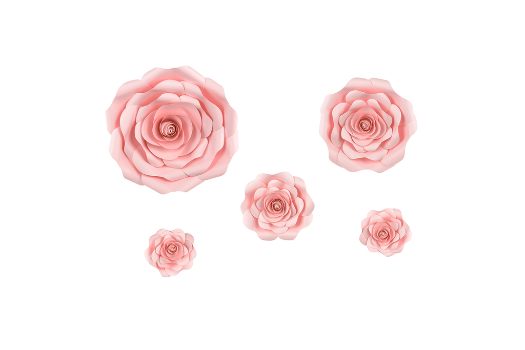 Cvetna dekoracija za zid Roze – 5 kom