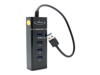 HUB USB 3.0 Hi-Speed Venous 4 porta crni