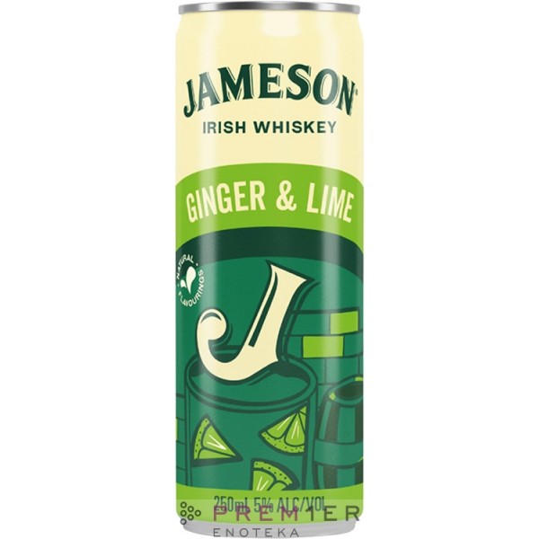 Jameson Ready To Drink Whiskey Ginger & Lime Cocktail 0.25l