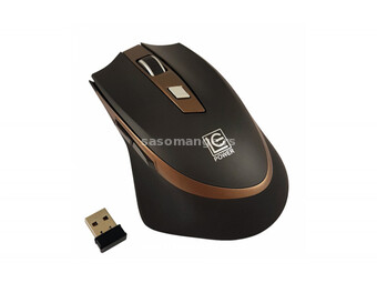 Mouse USB Wireless LC Power LC-M719BW Mouse optical compact 2.4Ghz Wireless 800/1200/1600dpi Blac...