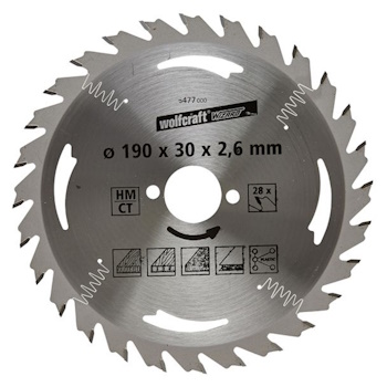 Wolfcraft kružna testera za ručne cirkulare HM ø190x30x2.6mm 6477000