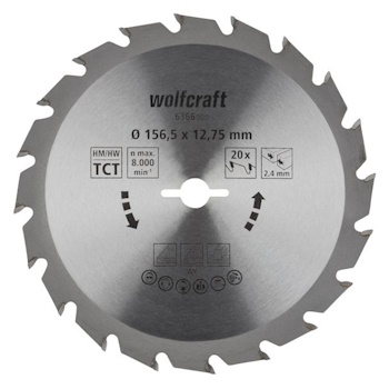 Wolfcraft kružna testera za ručne cirkulare HM ø156.5x12.75x2.4mm 6366000