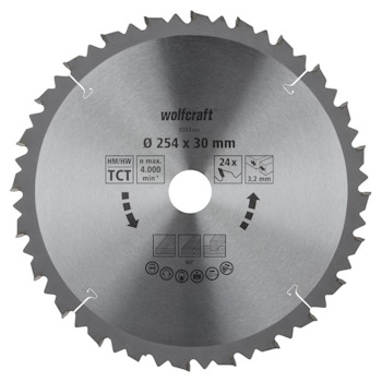 Wolfcraft kružna testera za ručne cirkulare HM ø250x30x3.2mm 6553000