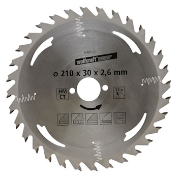 Wolfcraft kružna testera za ručne cirkulare HM ø210x30x2.6mm 6481000