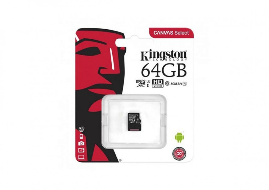 Micro SD Kingston 64GB SDCS2/64GBSP bez adaptera
