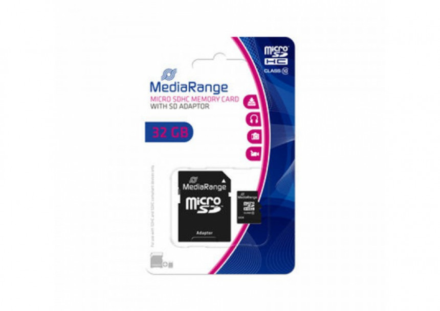 MEM. KARTICA microSDHC 32GB MEDIARANGE + SD adapter C10 MR959