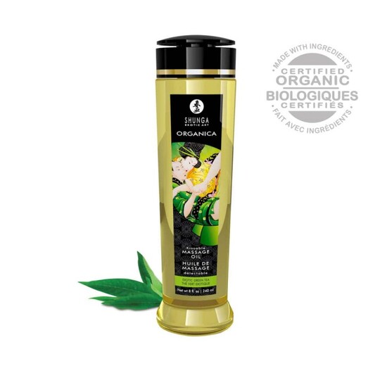 Shunga ekskluzivno ulje za masažu zeleni čaj (240ml), SHUNGA0204