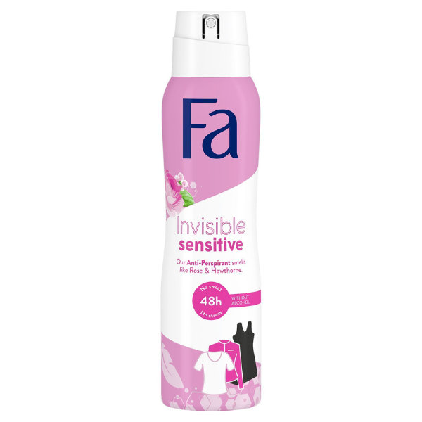 FA DEZODORANS 150ML W.INVISIBLE SENSITIVE ROSE&HAWTHON