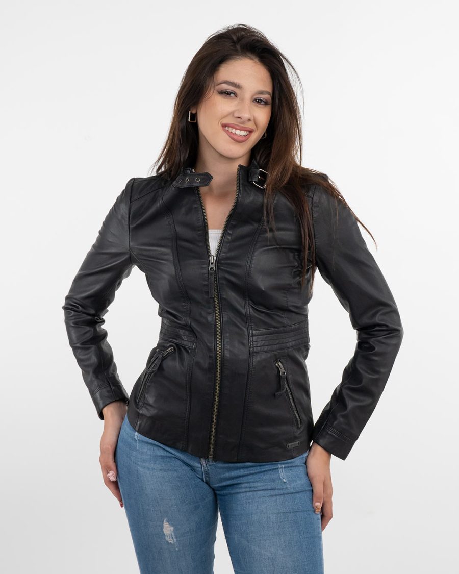 Ženska kožna jakna – Mustang-Gloria – Crna