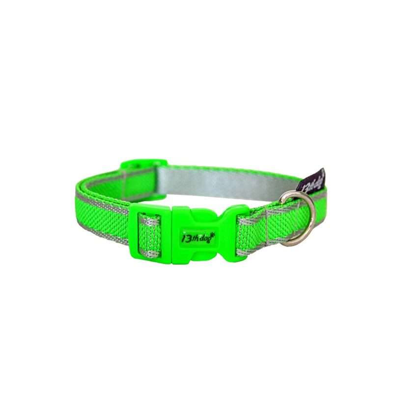 13th Dog Coll30 Neon Green XS ogrlica