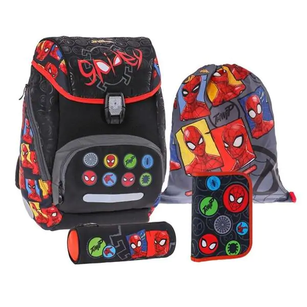 Logic set ranac dečiji anatomski 4 u 1, Spiderman, Badge