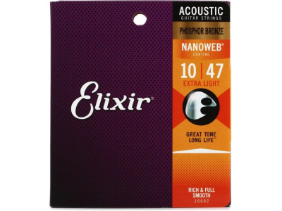 Elixir Phosphor Bronze Nanoweb Extra Light 010-047