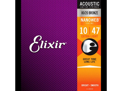 Elixir 80/20 Bronze Nanoweb Extra Light 010-047