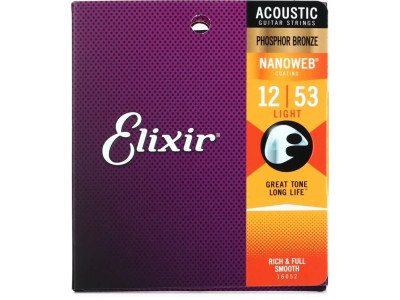 Elixir Phosphor Bronze Nanoweb Light 012-053