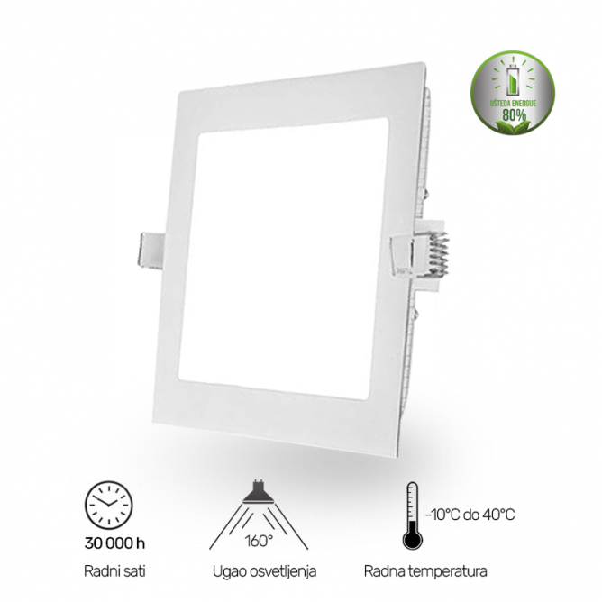 LED PANEL U/Z 24W 6500K KV