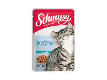 SCHMUSY Ragu losos - sosic za macke 100g