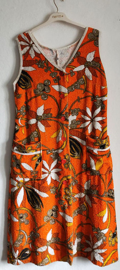 Vintage frotirska haljina na kopcanje iz 70-tih