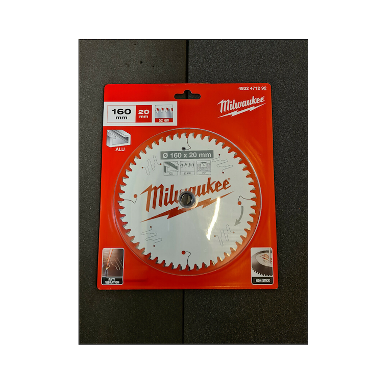 Milwaukee – List testere za aluminijum, čist rez, 160 x 20 mm, 52 zuba – 4932471292