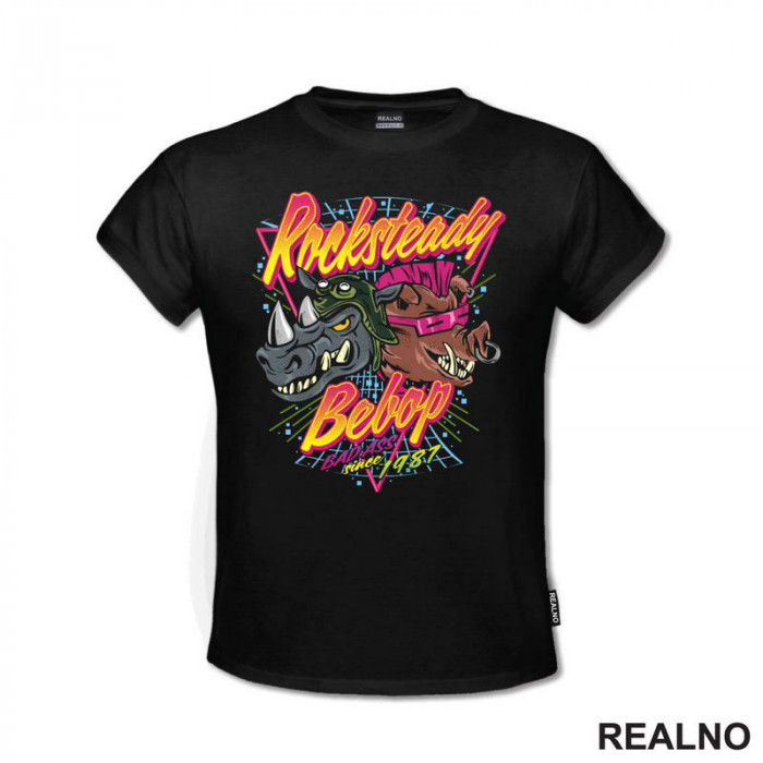 ROCKSTEADY BEBOP BAD ASS SINCE 1987 - COLORS - NINDŽA KORNJAČE - MAJICA