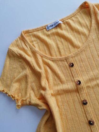 Limunčica- žuta crop top bluza
