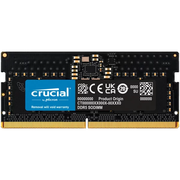 CRUCIAL 8GB DDR5-4800 SODIMM, CT8G48C40S5