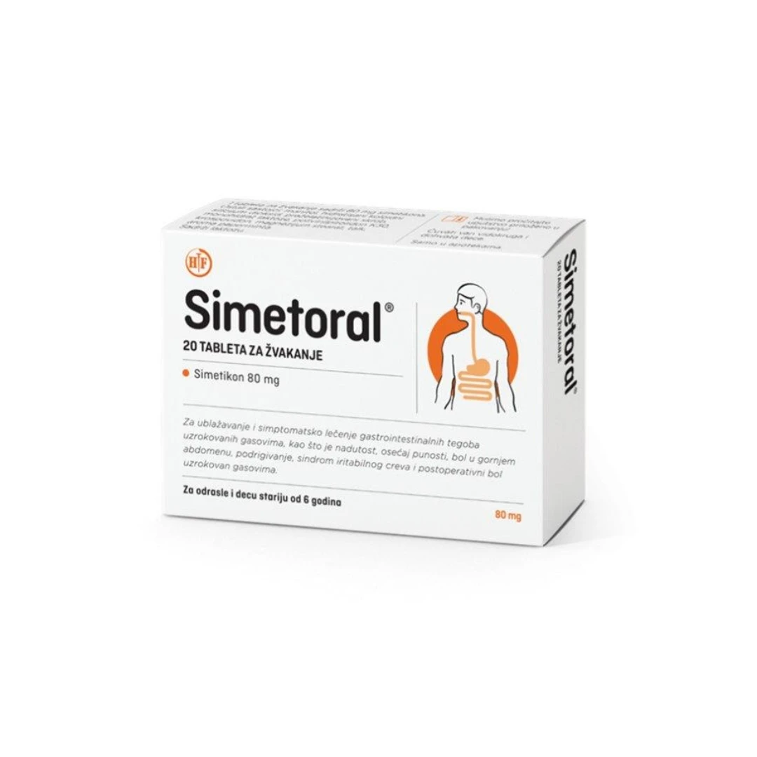 HEMOFARM Simetoral® Tablete za Žvakanje 20 Tableta