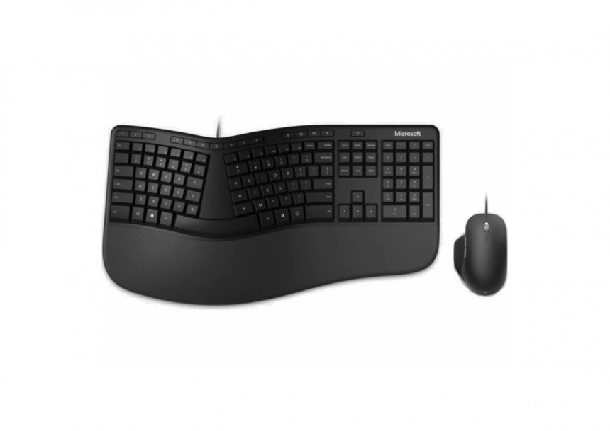 Miš+tastatura MICROSOFT Ergonomic Desktop/žična/crna