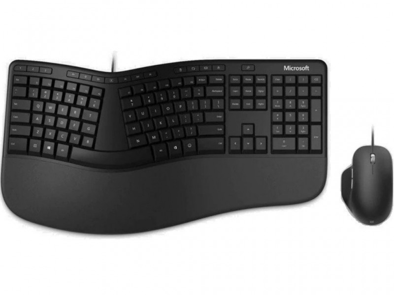 Miš+tastatura MICROSOFT Ergonomic Desktop/žična/crna (RJU-00013)