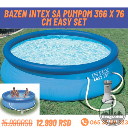 Bazen Intex sa pumpom 366 x 76 cm Easy Set