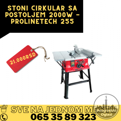 Stoni cirkular sa postoljem 2000W - ProLineTech 255