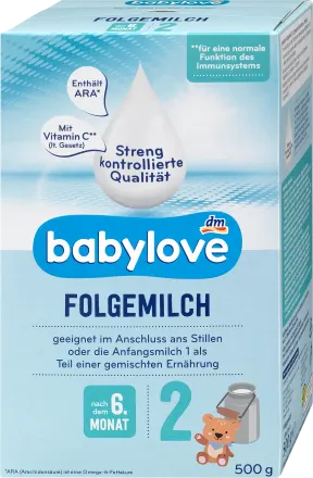 babylove
Zamensko mleko 2, prelazna formula za odojčad, od 6. meseca, 500 g
Prelazno mleko