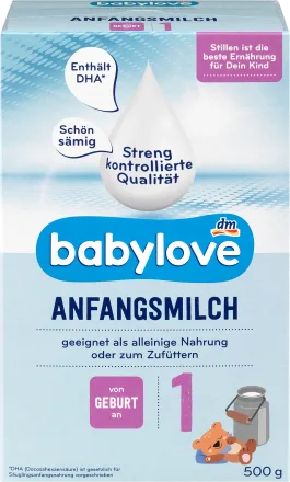 babylove
Zamensko mleko 1, početna formula za odojčad, od rođenja, 500 g
Početna mlečna hrana za odojčad