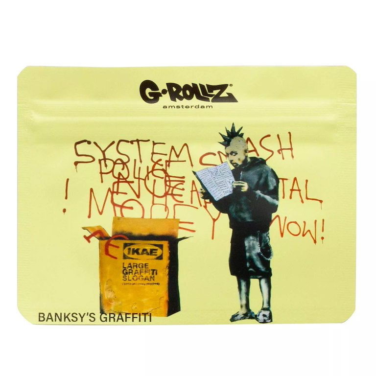 ZIP G-ROLLZ |Banksy’s ‘Ikea Punk’ Smellproof Bags – 8pcs – 105×80 mm