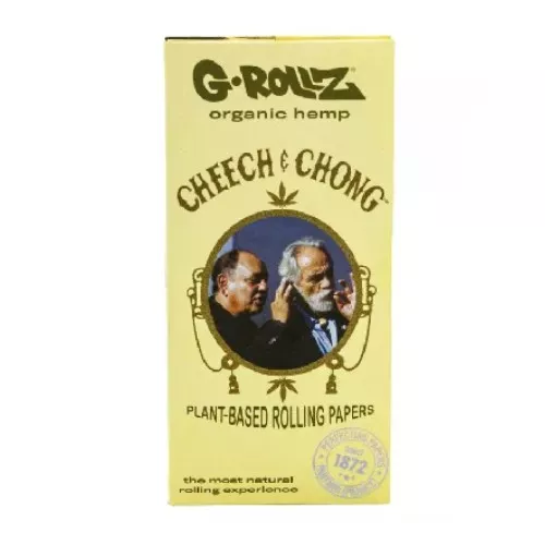 G-ROLLZ | Cheech & Chong(TM) Classic- Org. Hemp Extra Thin – 50 KS Tips&Tray