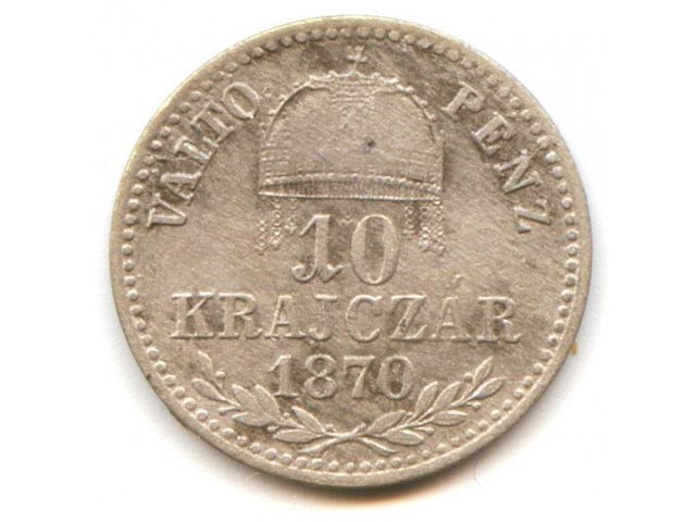 Madjarska 10 krajczar 1870 KB