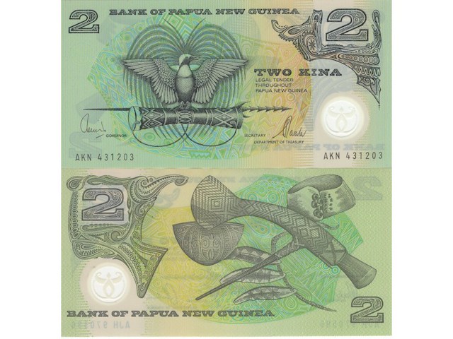 PAPUA NEW GUINEA 2 Kina 2000 UNC, P-16c Polymer