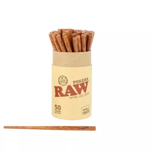 RAW WOODEN POKERS (113mm)