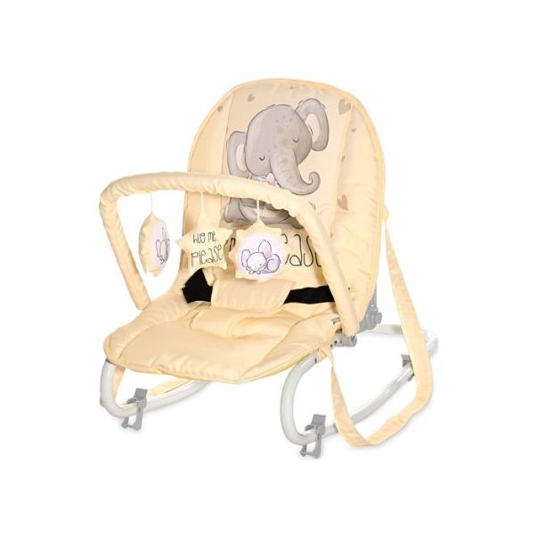 LORELLI Ležaljka za bebe Eliza - yellow cute elephant (2023)
