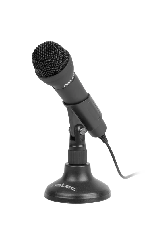 Natec NMI-0776 ADDER Dynamic Microphone Stand 3.5mm mikrofon crni