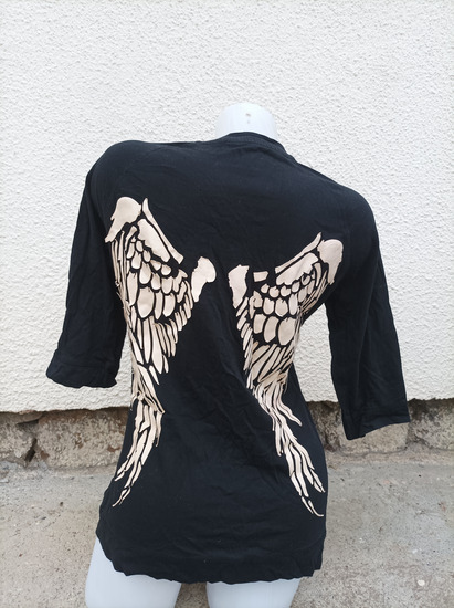 Crna Goth Majica sa Krilima M