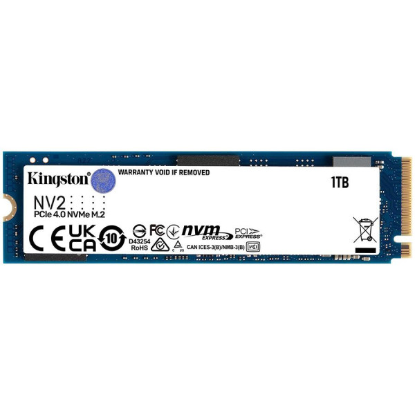 Kingston 2TB NV2 M.2 2280 PCIe 4.0 NVMe SSD, up to 3,500MBs read, 2,800MBs write, EAN: 740617329971 ( SNV2S2000G )